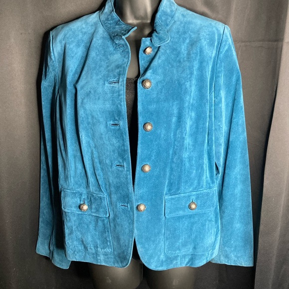 Charter Club | Jackets & Coats | Charter Club Womans Tealblue Button ...